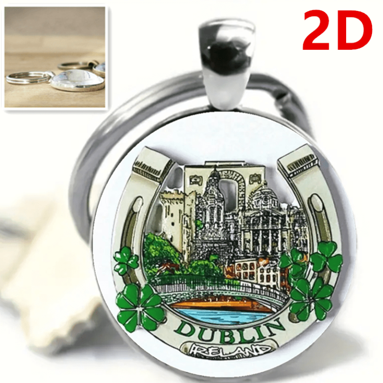Vintage Dublin Ireland Keychain