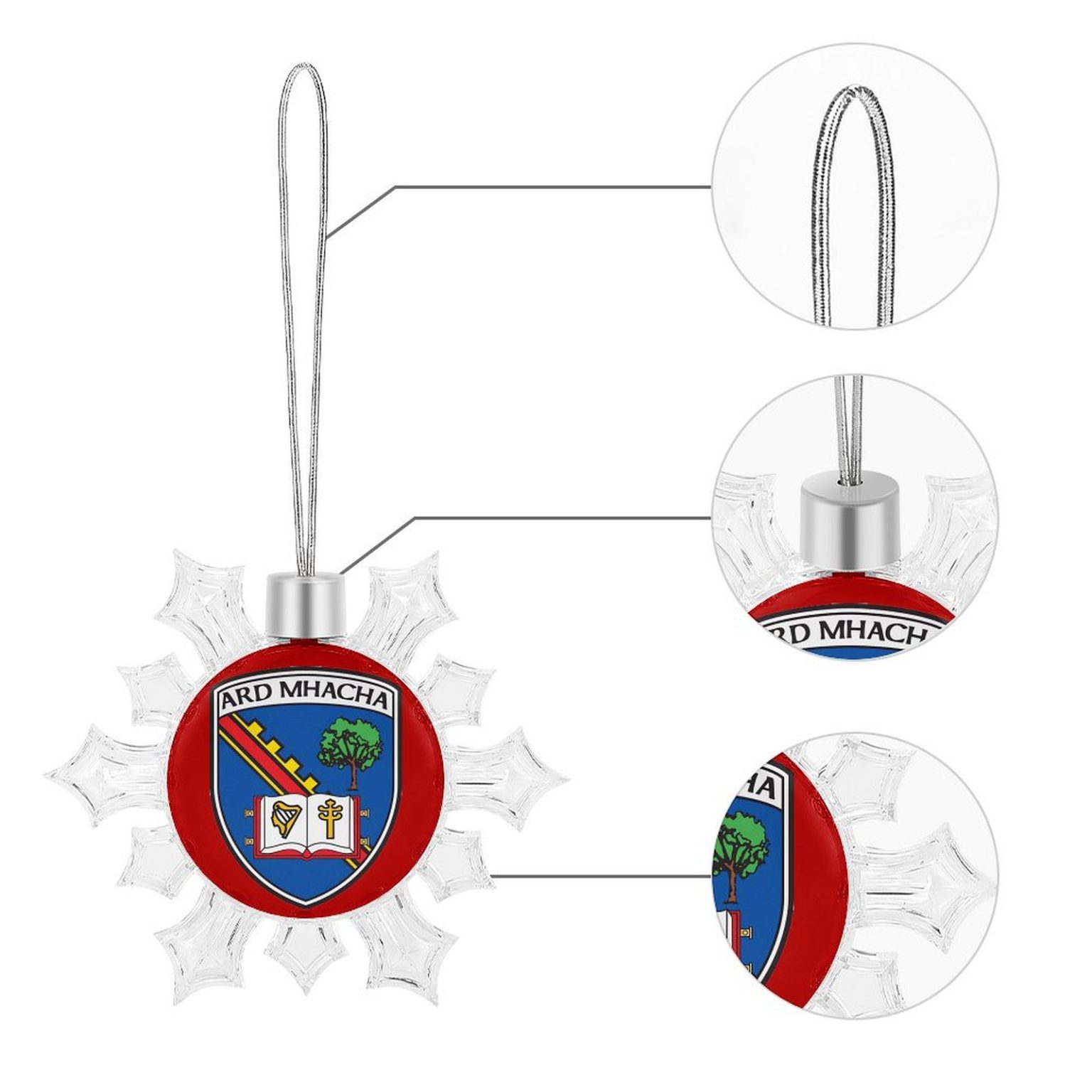 Armagh GAA Irish Christmas Snowflake Ornament
