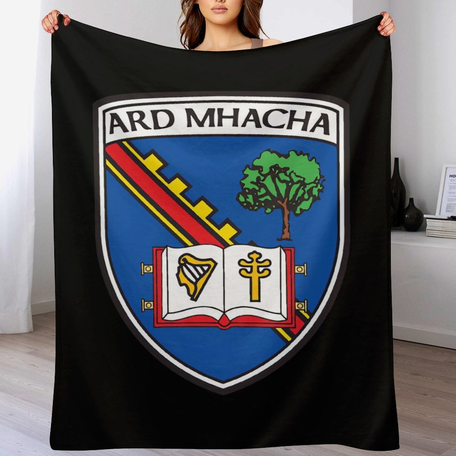 Armagh GAA Plush Blanket – 50x60" Soft County Throw (White Or Black ...