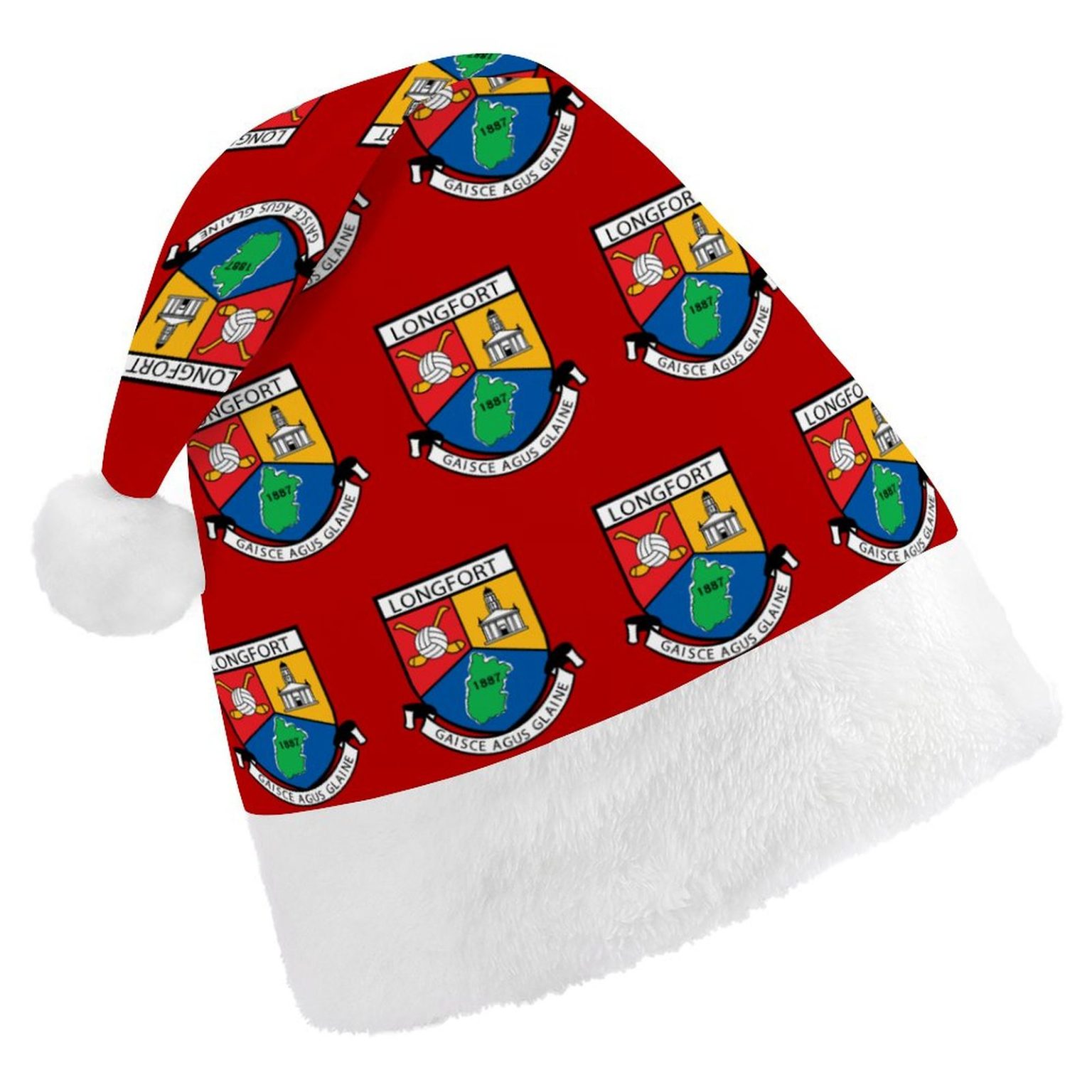 Longford GAA Irish Christmas Hat – County Crest Santa Hat