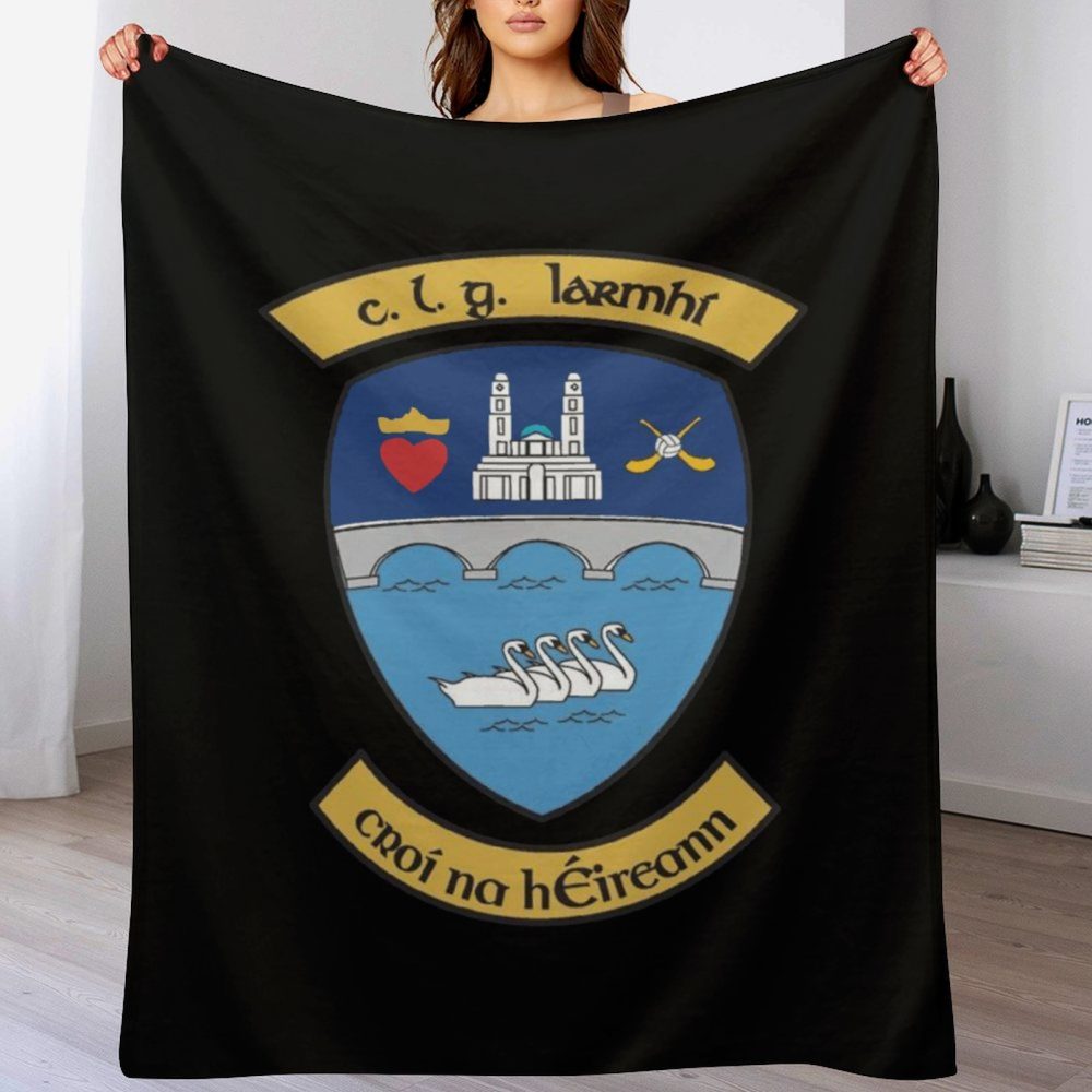 Westmeath GAA Plush Blanket – 50x60" Soft County Throw (White Or Black ...